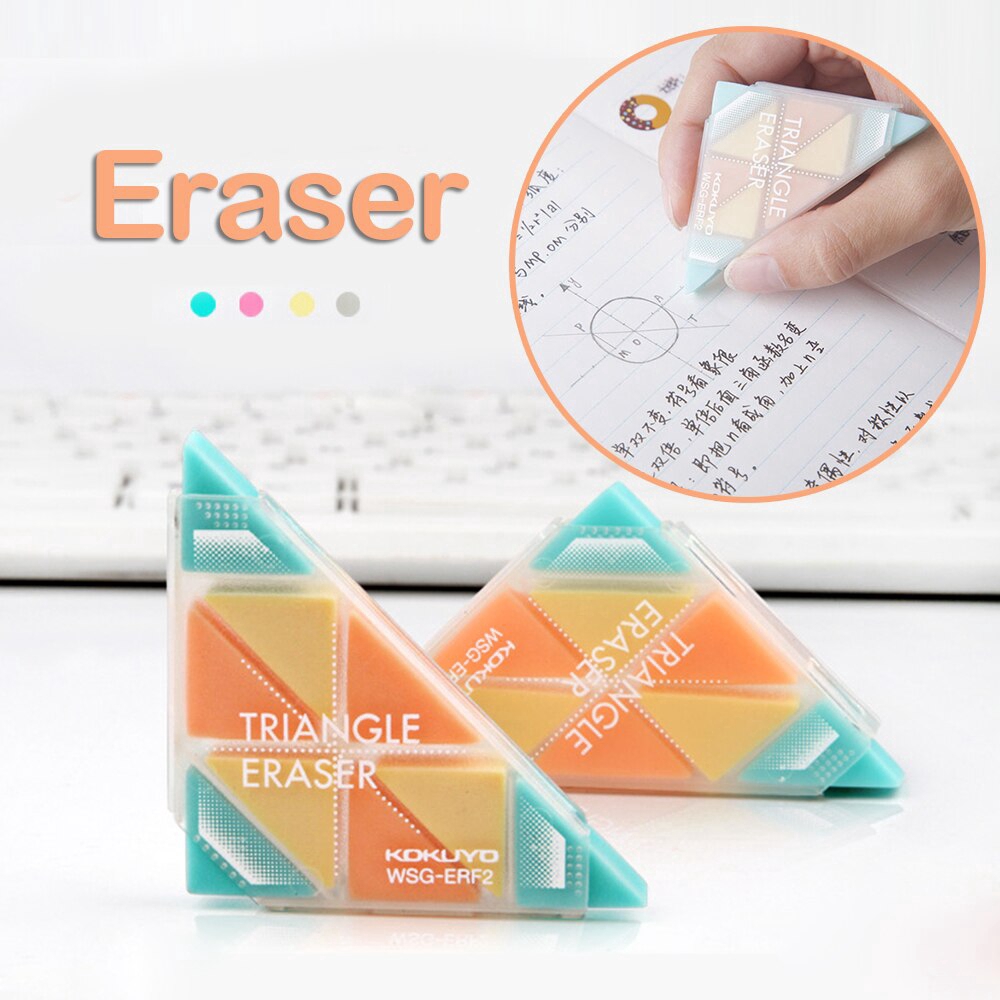 1set Triangle Rubber Flexible Pencil Eraser Students Office Supply ...