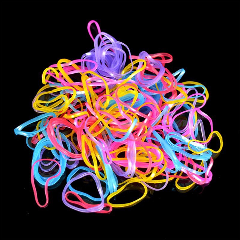 1000pcs Mixed Colors Rubber Bands Small Circle Strong Elastic Rubber ...