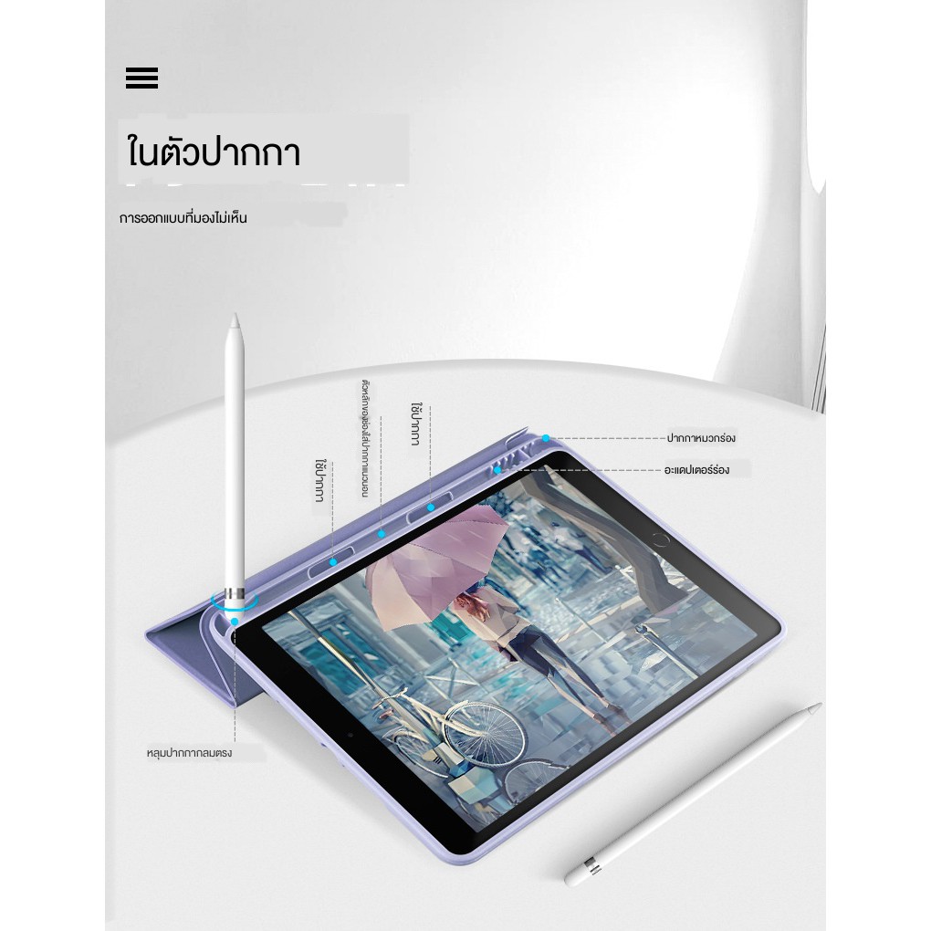 เคส ipad2020 iPad เจ็ดและแปดรุ่น 10.2 ฝาครอบป้องกัน Air4 พร้อมช่องเสียบปากกาซองหนัง 2019 เค ...
