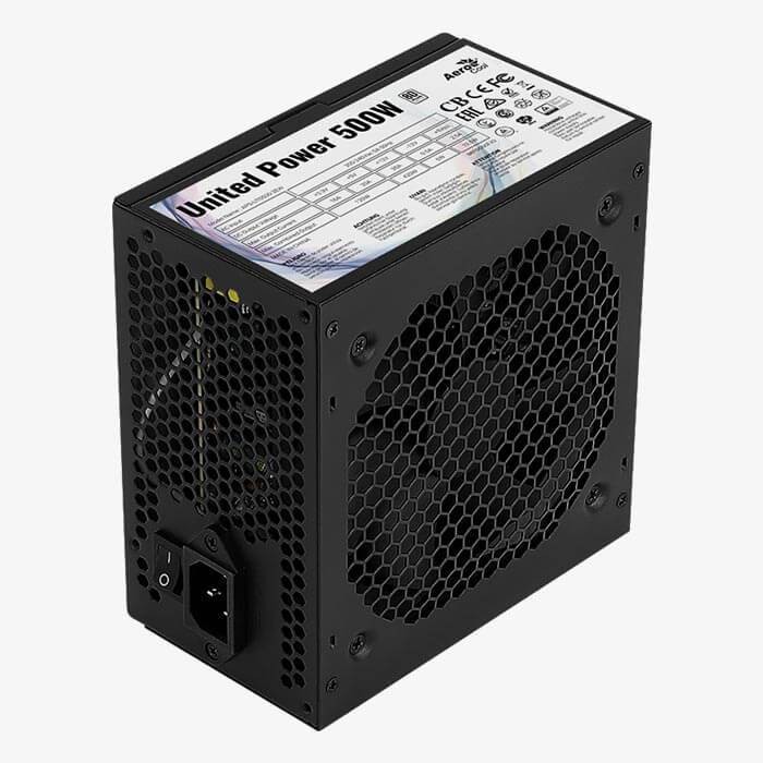 PSU AEROCOOL 500W 600W 80Plus UNITED Power Supply 3 Years Warranty ...