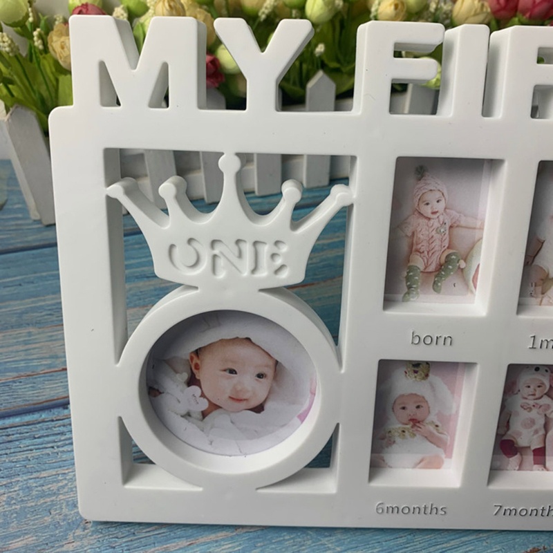 DE My First Year Baby Keepsake Frame 0-12Months Pictures Photo Frame ...