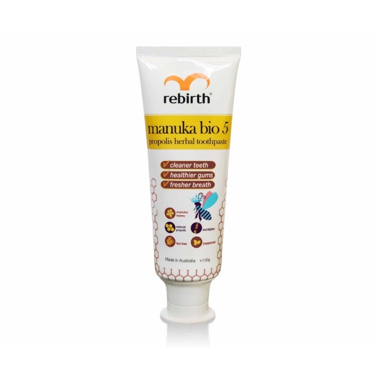 ของแท้ ยาสีฟันสมุนไพร Rebirth Manuka Propolis Toothpaste 100g ...