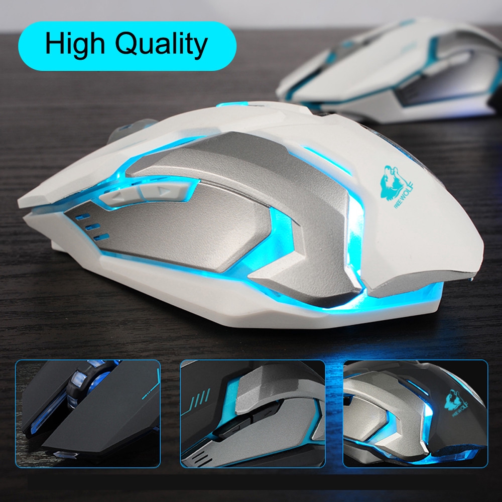 Rechargeable X7 Wireless Silent LED Backlit USB Optical Ergonomic ...