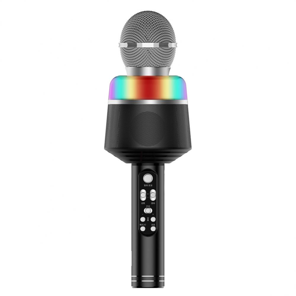 BWireless 4 in 1 Bluetooth karaoke microphone with LED light portable ...