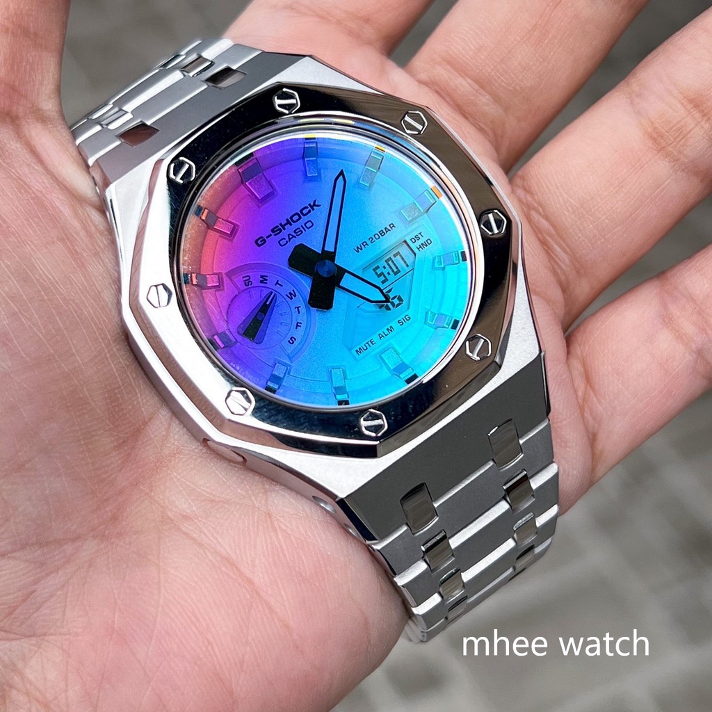 G-Shock AP Customized New Rainbow Dial with Special Silver Sandblasting ...