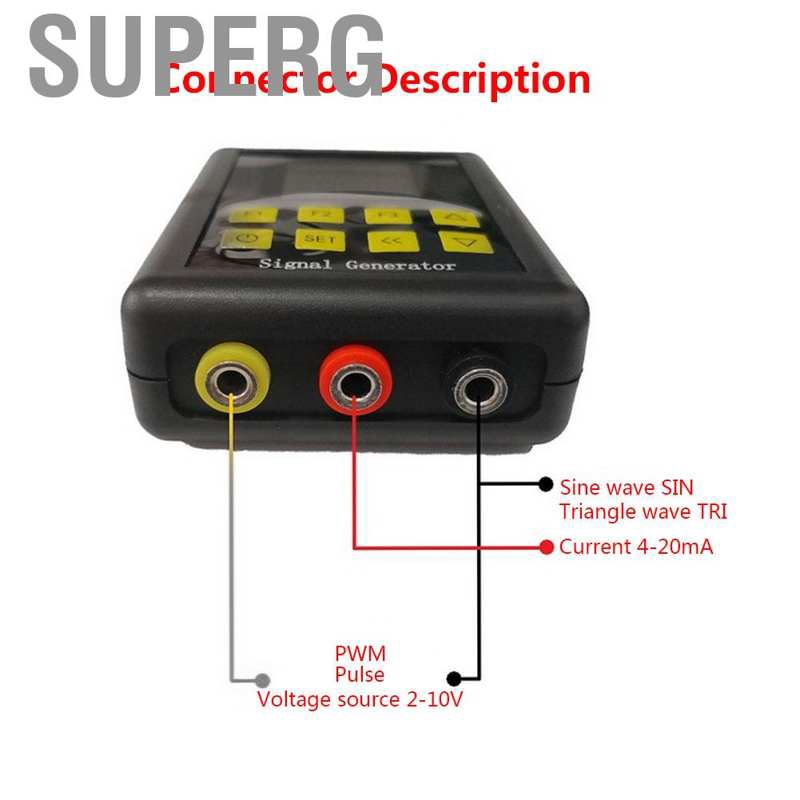 Superg Handheld Signal Generator Pulse Rectangular Sine Triangular Wave 4-20mA 2-10V ...