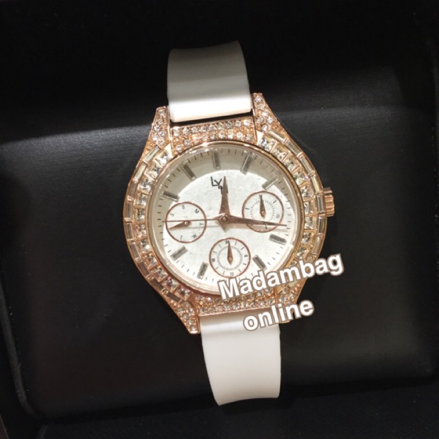 Lyn Watch นาฬิกา สายซิลิโคน สีโรสโกลด์ สีเงิน | Shopee Thailand