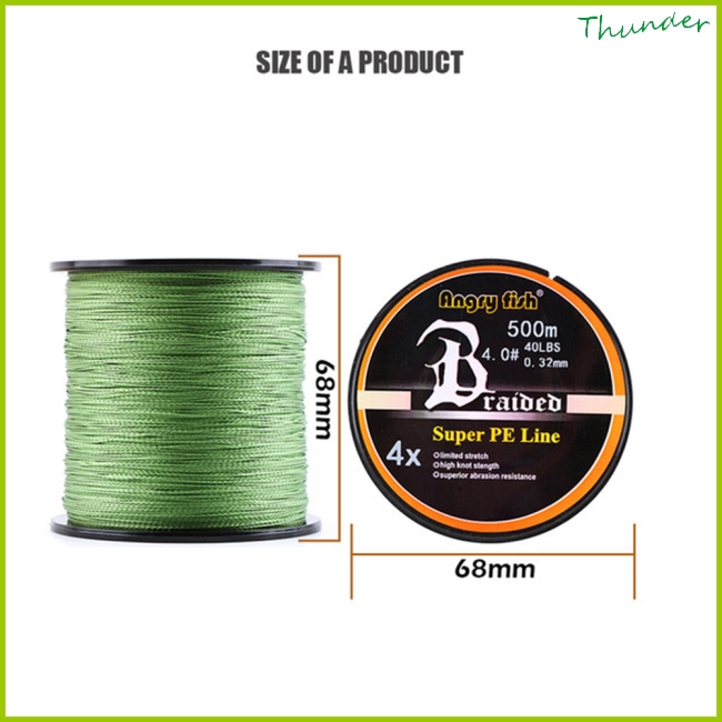500m/547yds 4braid Solid Color Braided Fish Line - Blue - thunder7.th ...