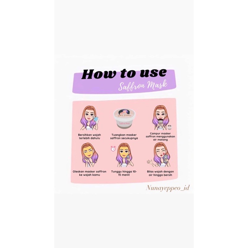 (official Reseller) หน้ากาก Saffron Mask By Hey Gurl! (ฟรีแปรง ...
