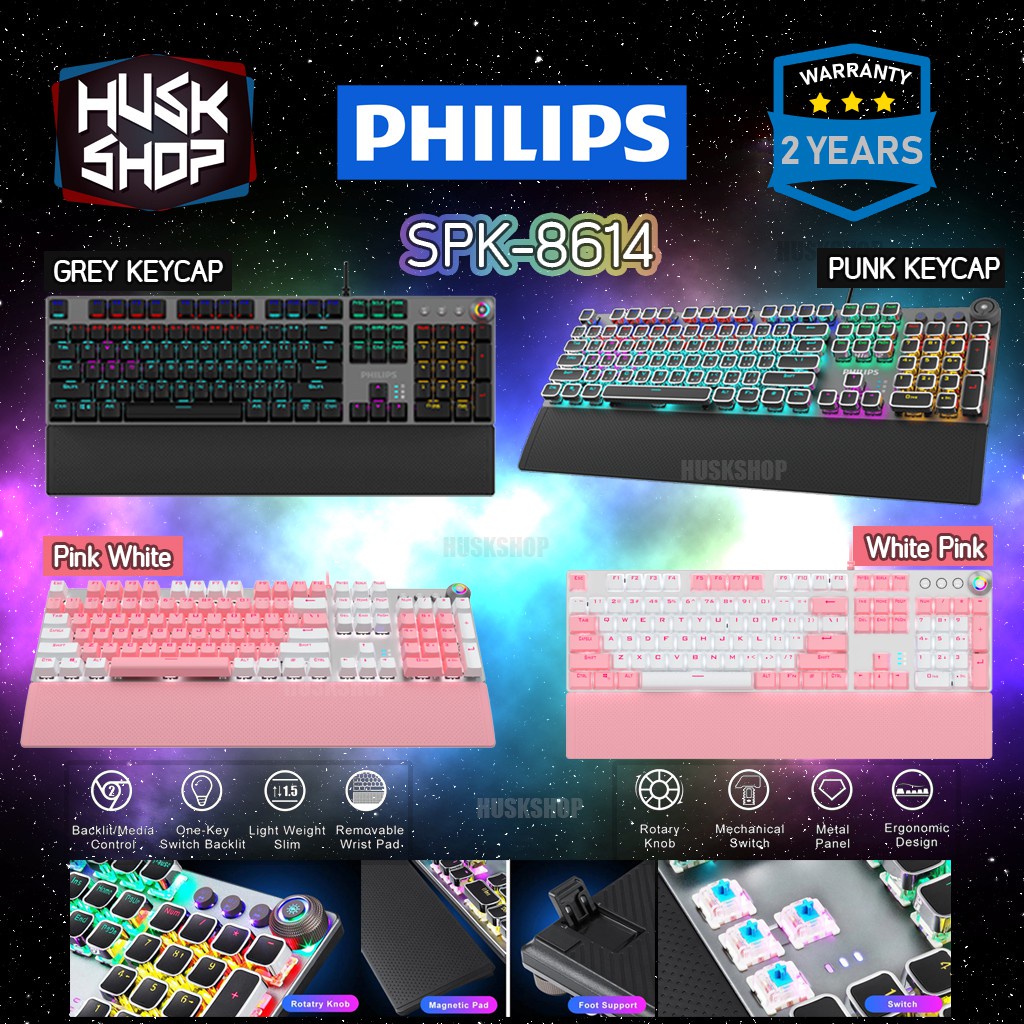 CODแป้นพิมพ์ไอแพดcคีบอร์ดเกมมิ่ง RGB Philips Mechanical Gaming Keyboard ...