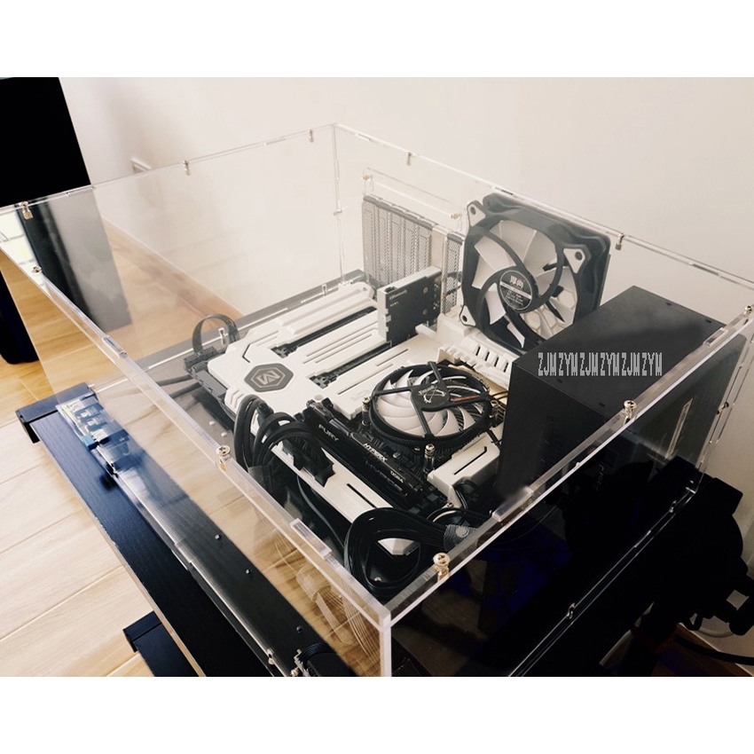 Full Transparent DIY Personalized Acrylic Computer Chassis Case Box ...