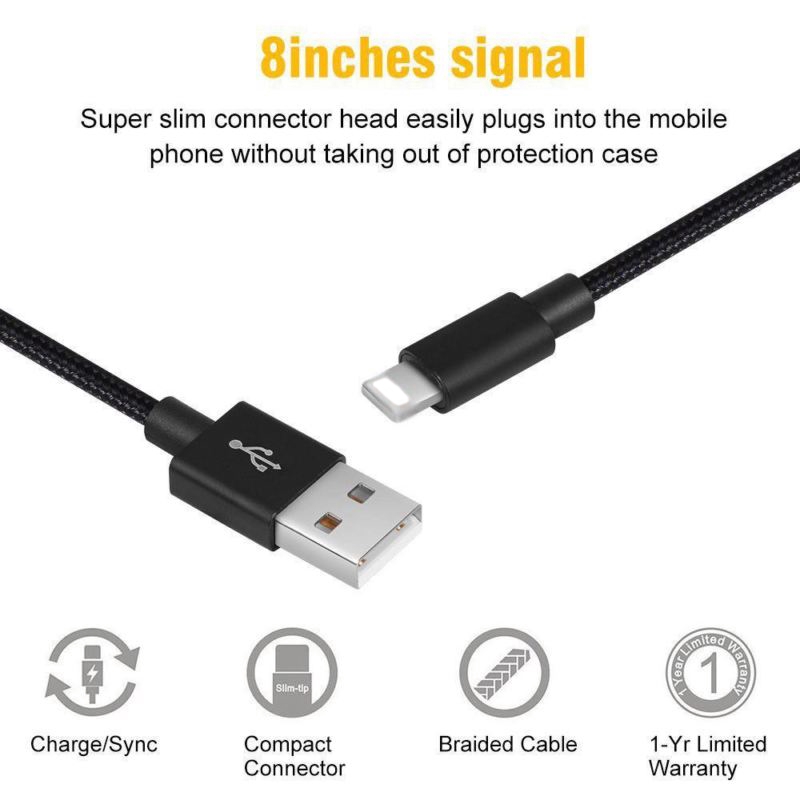 สายชาร์จ USB สำหรับ iPhone XS 8 7 6 plus 5 - fairland.th - ThaiPick