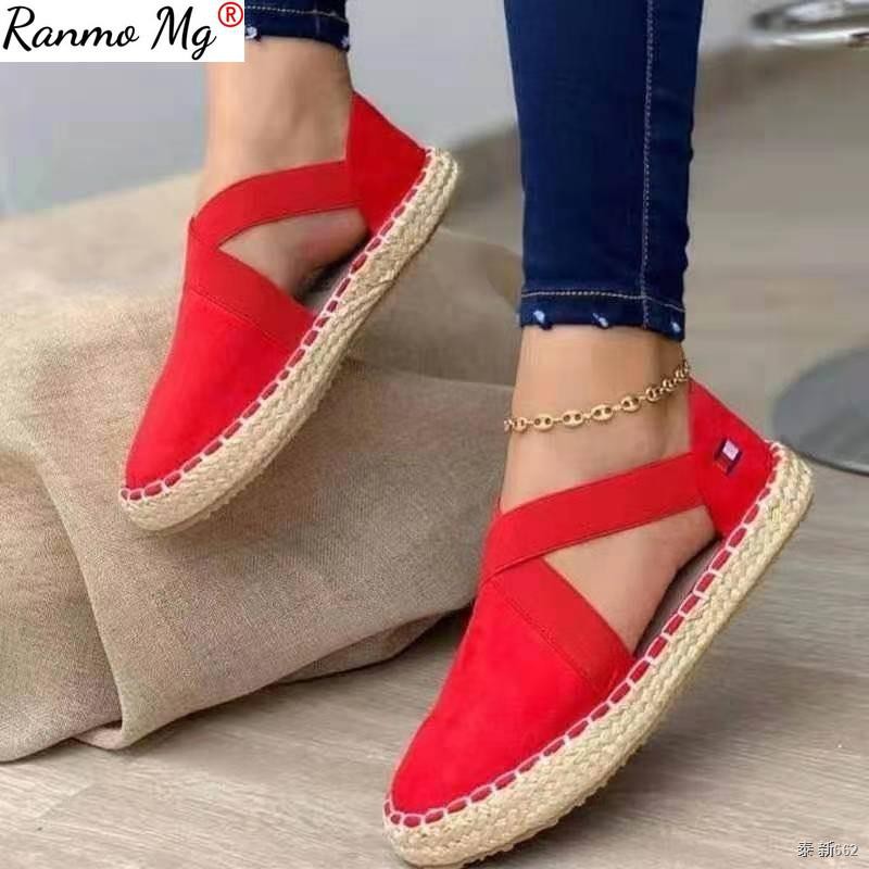 2021 New Summer Women Beach Flat Sandals Closed Round Toe Casual ...