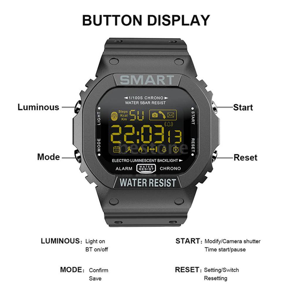 zksH LOKMAT MK22 Smart Bracelet BT Smart Men Watch Sport Fitness ...