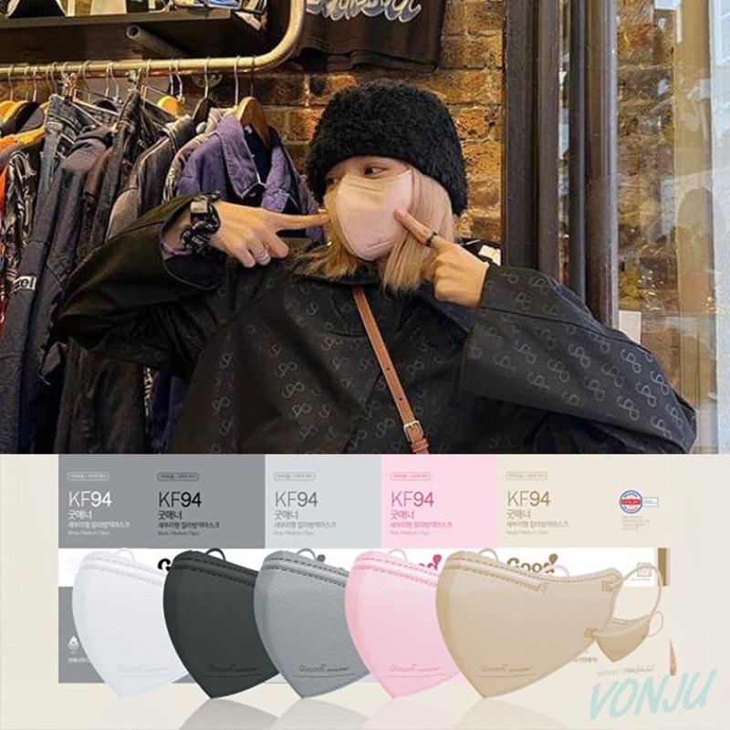 แมสลิซ่า ซอง 5 ชิ้น Good Manner KF94 2d mask หน้ากากอนามัยเกาหลี KF94 Made in Korea แท้100 ...