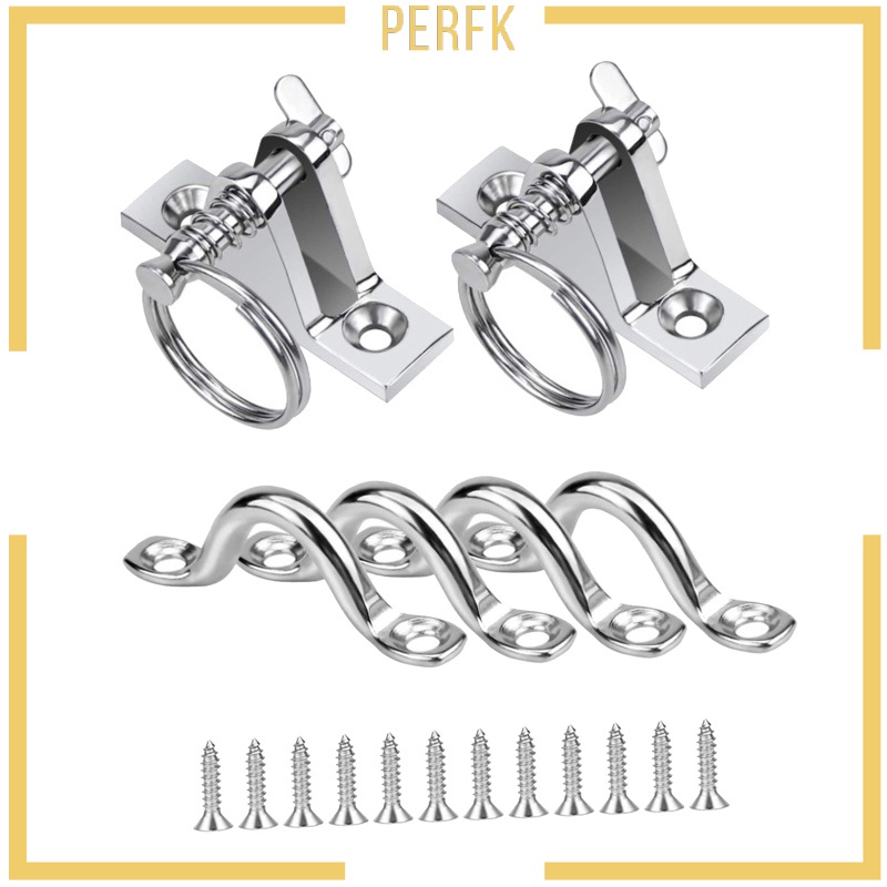[PERFK] SS316 90 Degree Boat Bimini Top Deck Hinge W/ Quick Release Pin ...