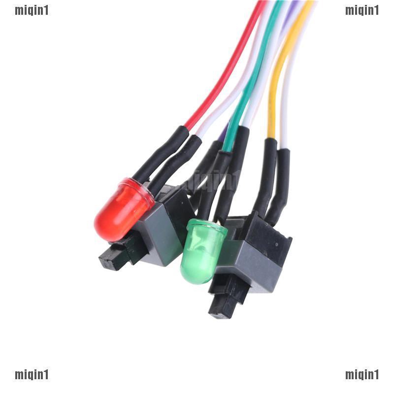 $TH 2pcs 65cm Long Power Button Switch Cable for PC Reset Computer ELE ...