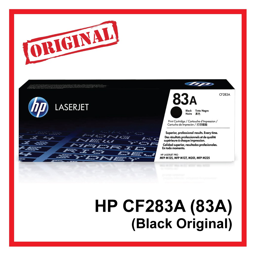 (โปรส่งฟรี!!) HP CF283A Black Original LaserJet Toner Cartridge (83A ...