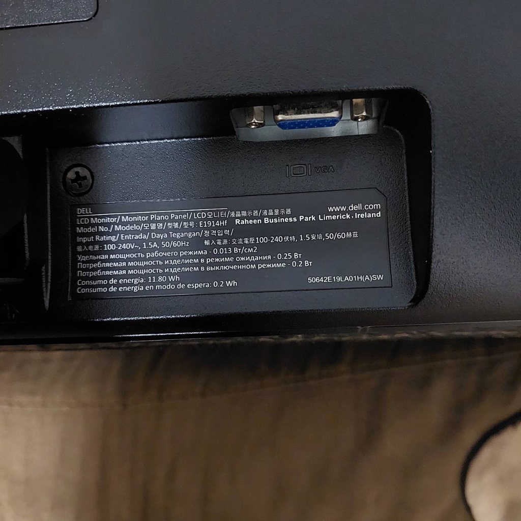 จอคอม DELL E1914Hf 19 1366x768 LCD Flat Panal LED Backlit Port VGA แถม ...