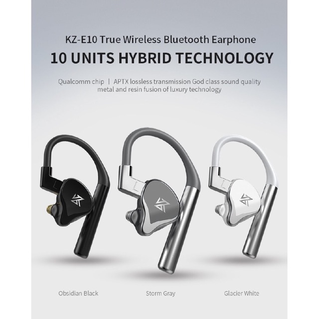 KZ E10 TWS Wireless Touch Control Bluetooth 5.0 Earphones 1DD4BA Hybrid ...