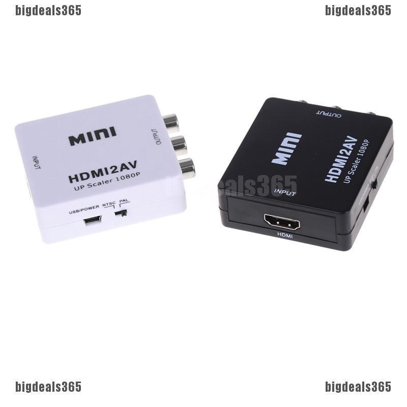 peril mini hdmi 2av to av rca cvbs 1080 p composite กล่องอะแดปเตอร์แปลง ...