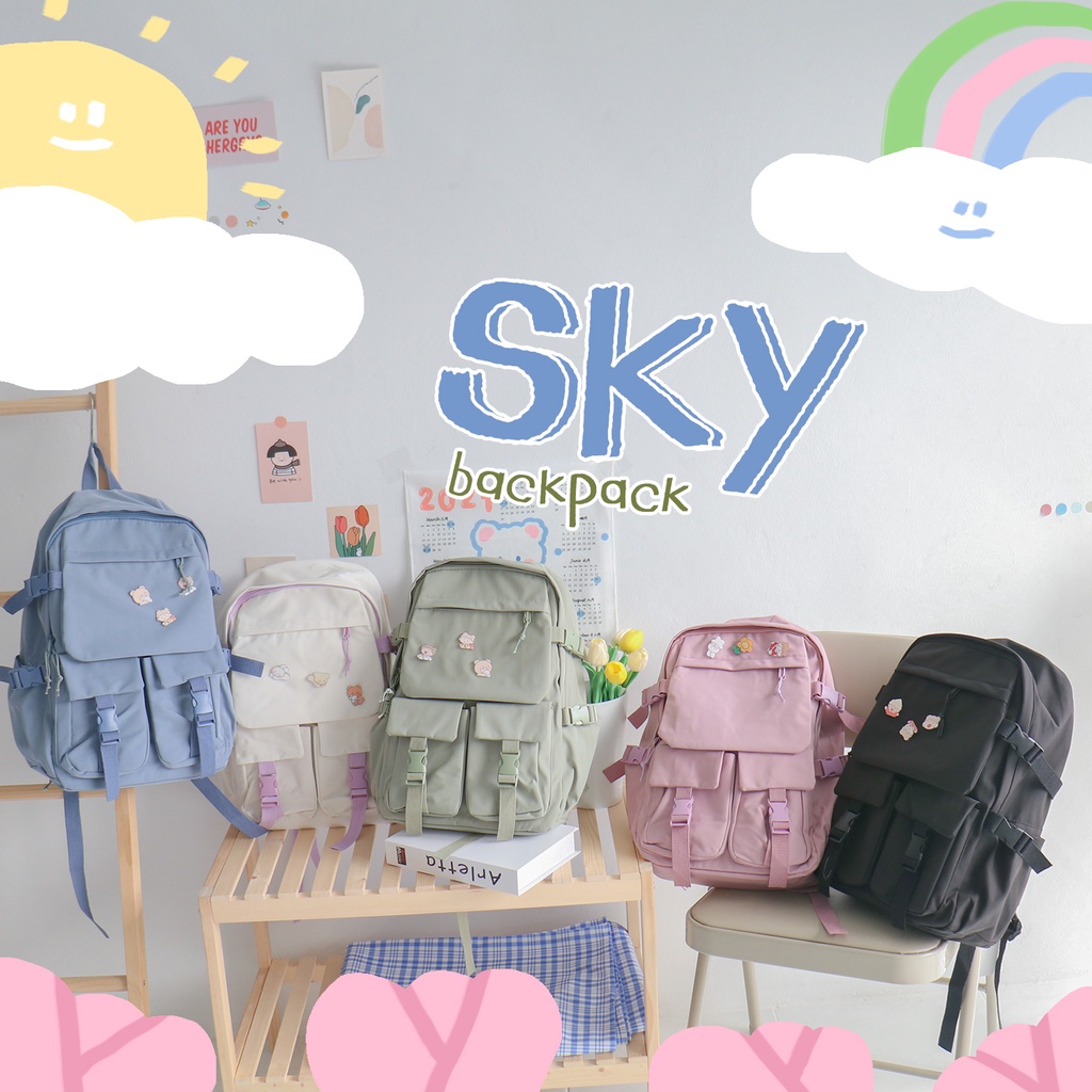 พร้อมส่ง กระเป๋า Sky backpack | Shopee Thailand
