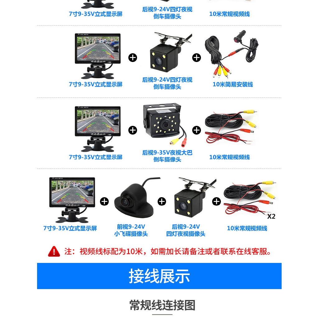 กล้องรถยนต์Lutuรถบรรทุกย้อนกลับภาพกล้องHDคืนวิสัยทัศน์12-24Vแรงดันไฟฟ้า ...