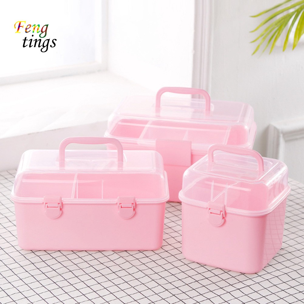 ชุดปฐมพยาบาล：Medicine Box 2 Layer Emergency First Aid Kit Storage Box ...