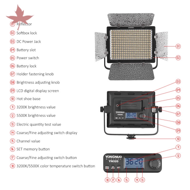 Yongnuo Yn 320 Led Canon Nikon Sony Dslr - nalang03.th - ThaiPick