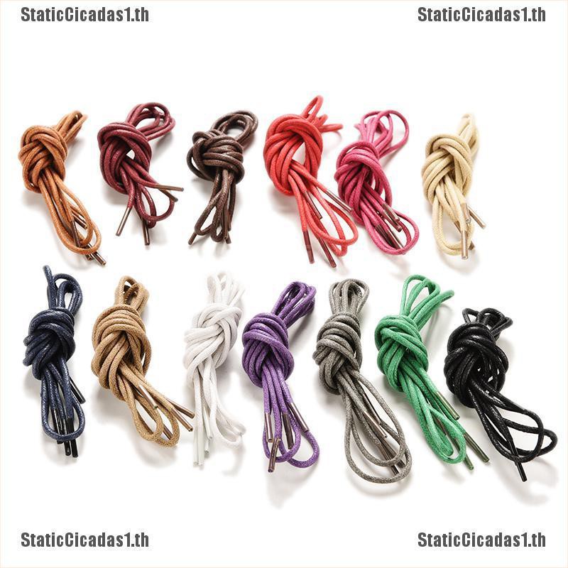 [Static] Multi Color Cotton Waxed Round Cord String Dress Shoe Laces ...