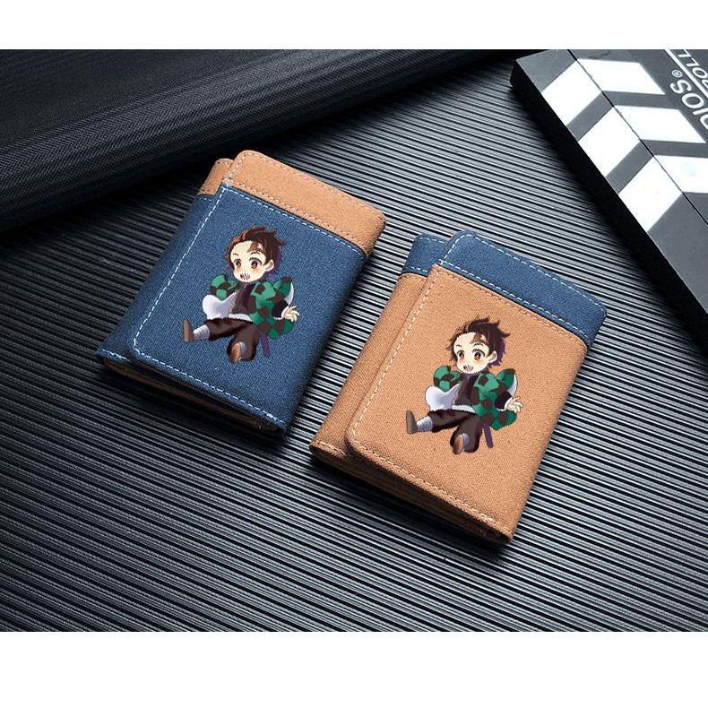ben กระเป๋าสตางค์ ลายอนิเมะ Demon Slayer สองมิติ สําหรับนักเรียน ติด ...