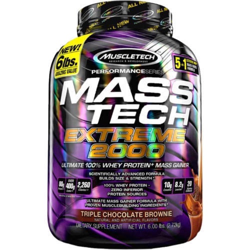 MuscleTech Mass Gainer Mass-Tech Extreme 2000 (7 lb) Whey Protein ...