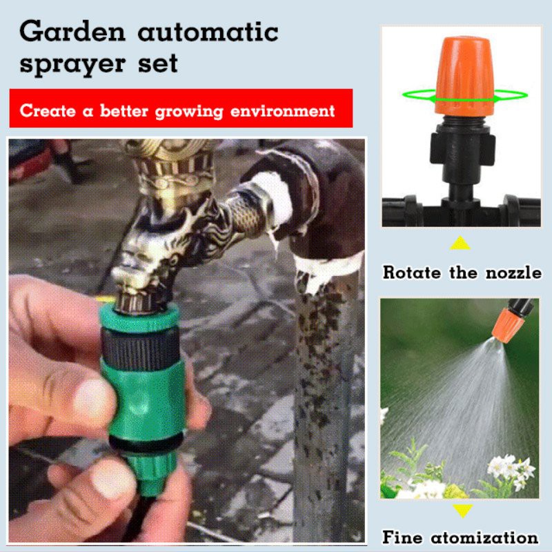 Garden Automatic Sprayer Set Spray drip irrigation kit Little Red ...