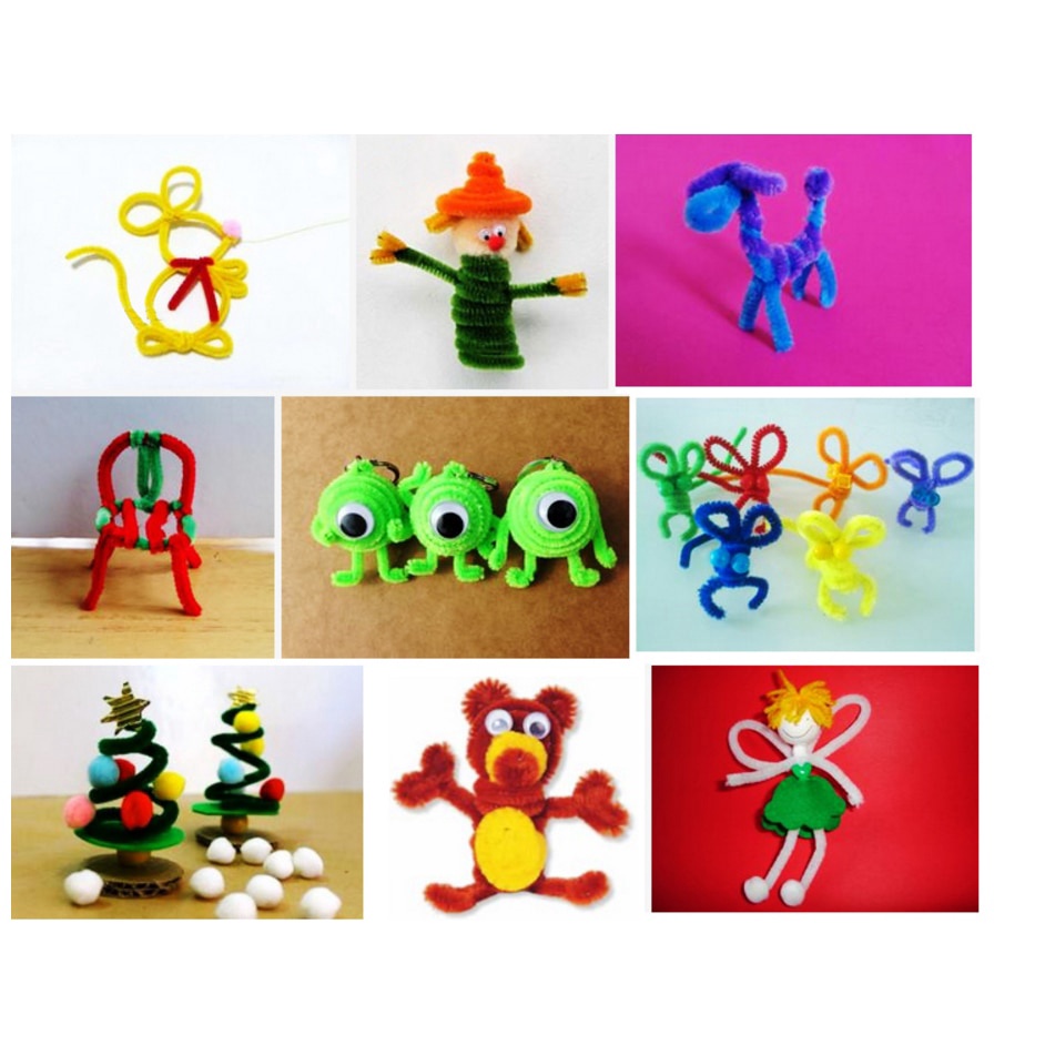 100pcs 305cm Chenille Stems Pipe Cleaners Kids Plush Educational Toy ...