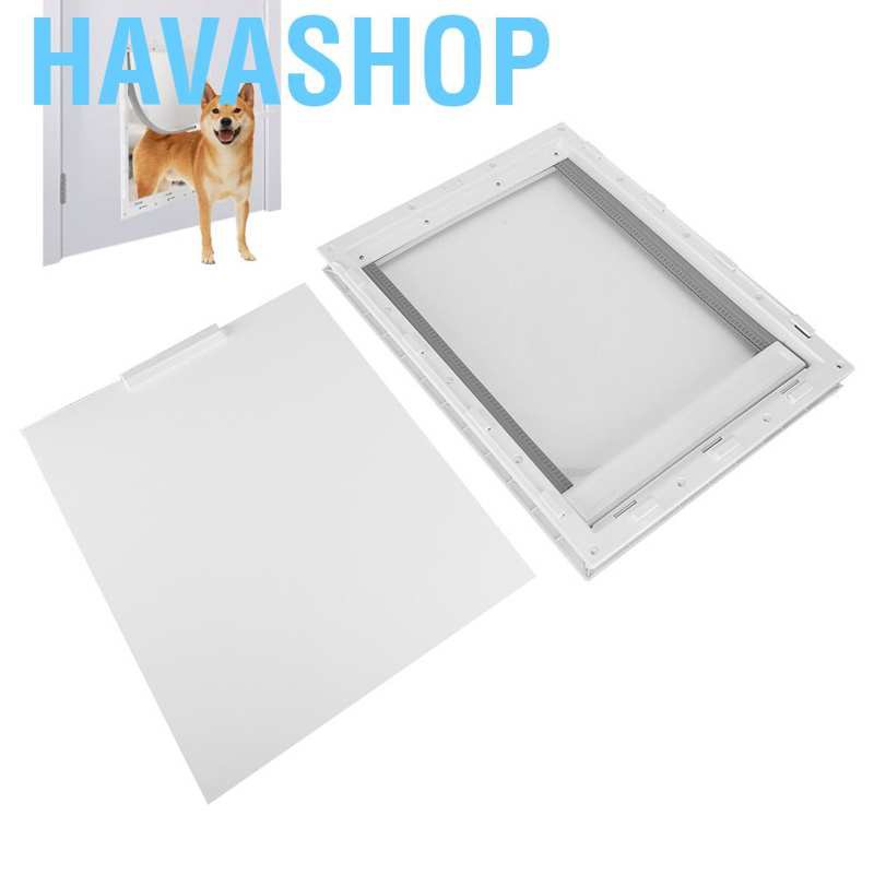 Havashop ประตูสัตว์เลี้ยงแบบอัตโนมัติ Abs ขนาดใหญ่สีขาว JGnf - m2gqv9a ...