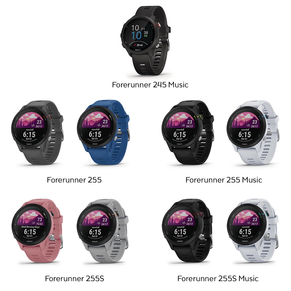 ประกันศูนย์ไทย GARMIN FORERUNNER 245/255/255S BASIC/MUSIC BLACK,SLATE ...