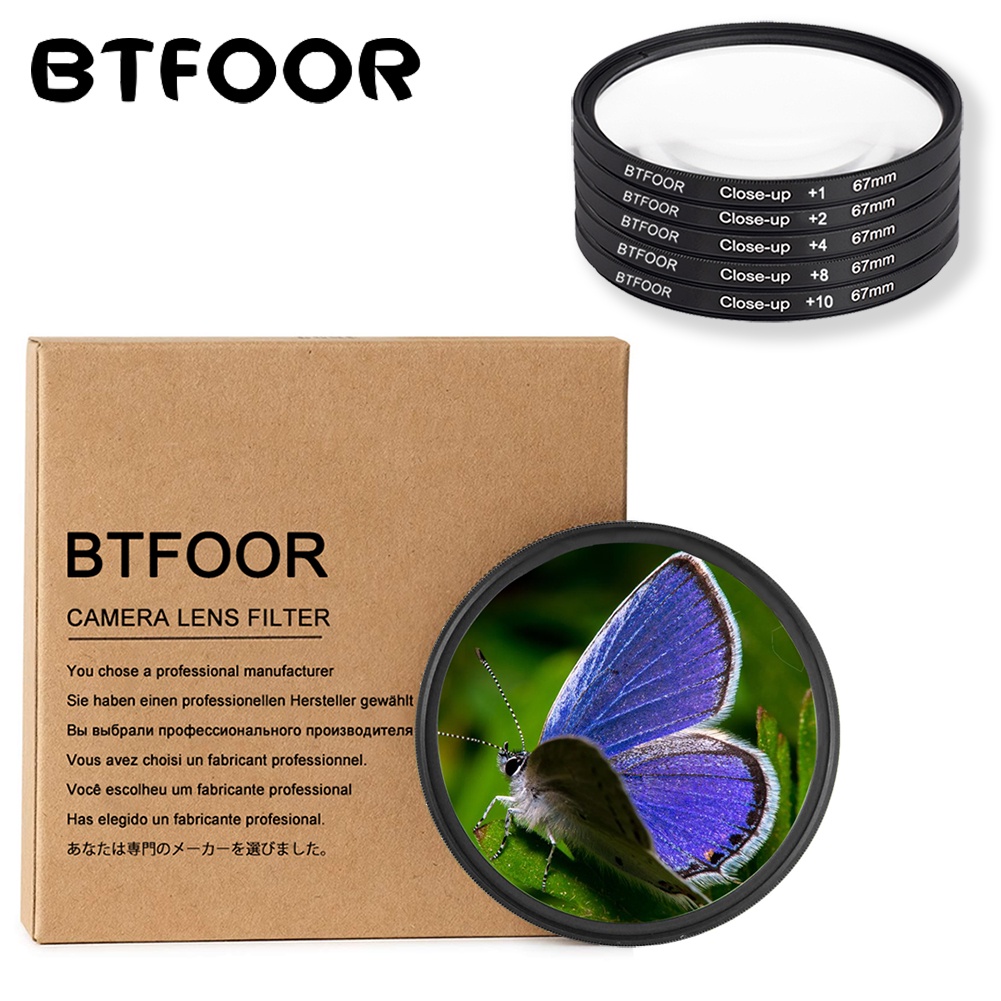Btfoor Macro Close Up Filter 49 52 55 58 67 72 77 82 Mm For Camera ...