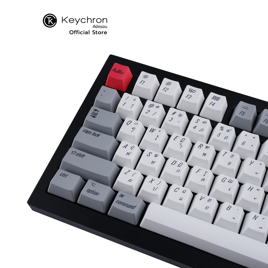Keychron PBT Retro Keycap Set (italic version) คีย์ภาษาไทย ...