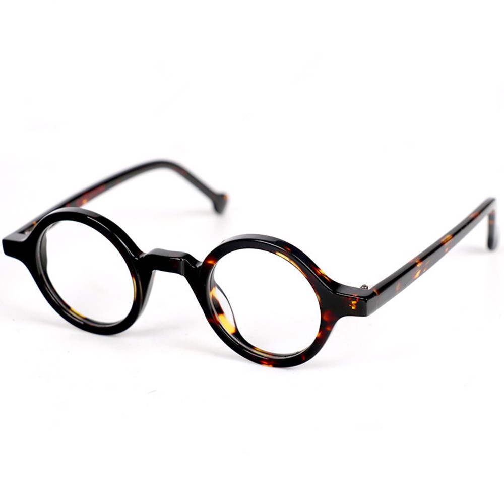 BETSION Small Vintage Round 37mm Hand Made Glasses Full Rim Eyeglass ...