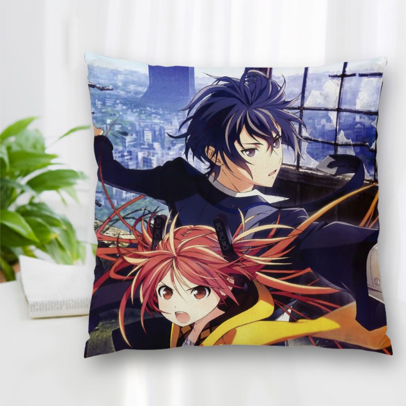 High Quality Custom Anime Black Bullet Square Pillowcase Zippered ...
