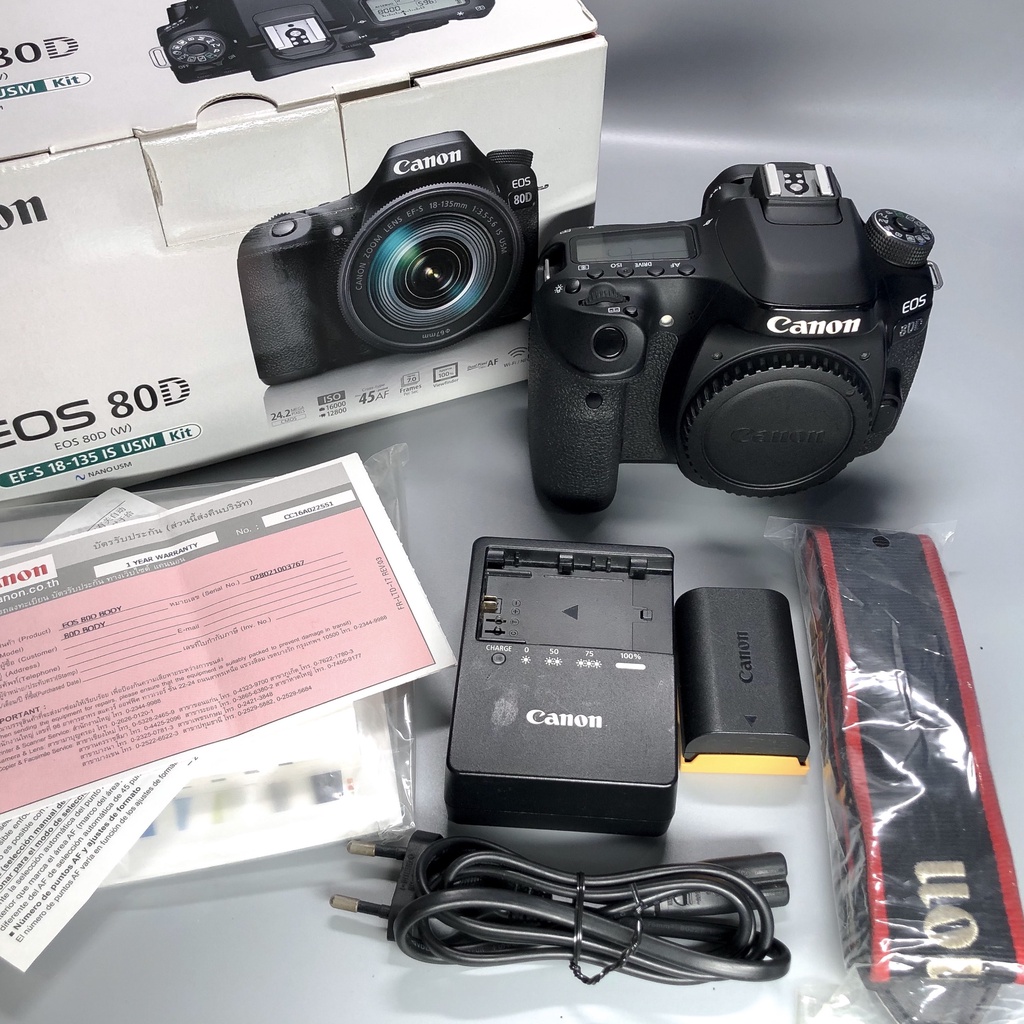 CANON EOS 80D BODY มือสอง อดีตประกันศูนย์ ผ่อน 0% 10 เดือน | Shopee ...