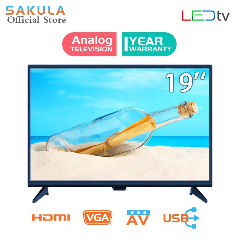 Sakula ทีวียอดนิยม 19นิ้ว มัลติฟังก์ชั่ Led TV หลายพอร์ต USB+HDMI+AV ...