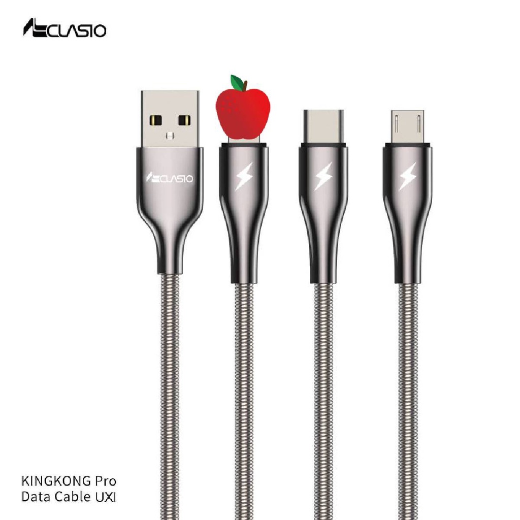 สายชาร์จ Clasio สแตนเลส ถูกทนใช้ดีใช้นาน Micro-USB Type-C แอนดรอย ไทซี สินค้าดีราคาถูก พร้อมจัด ...