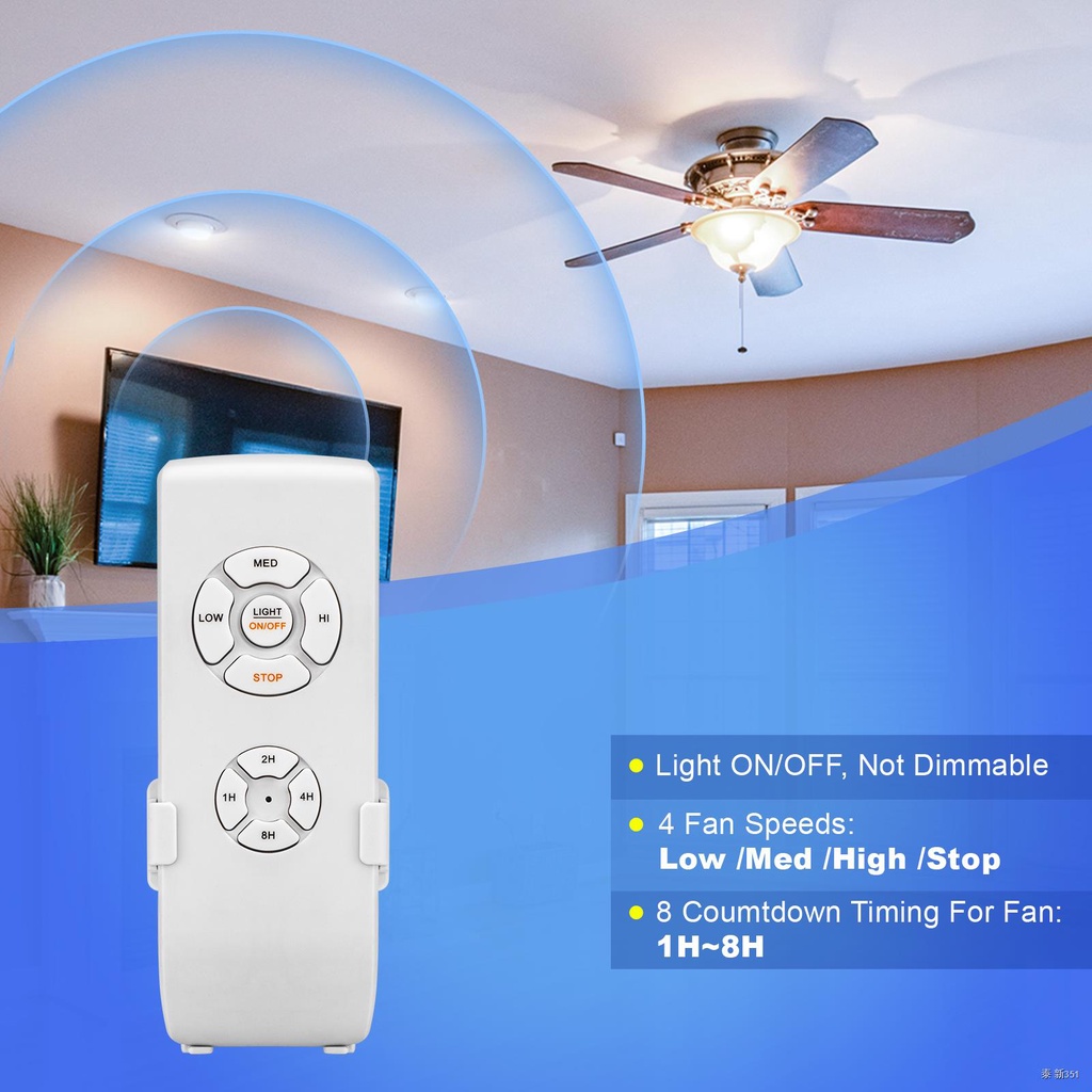 Small Size Universal Ceiling Fan Remote Control Kit 110 240V Timing ...