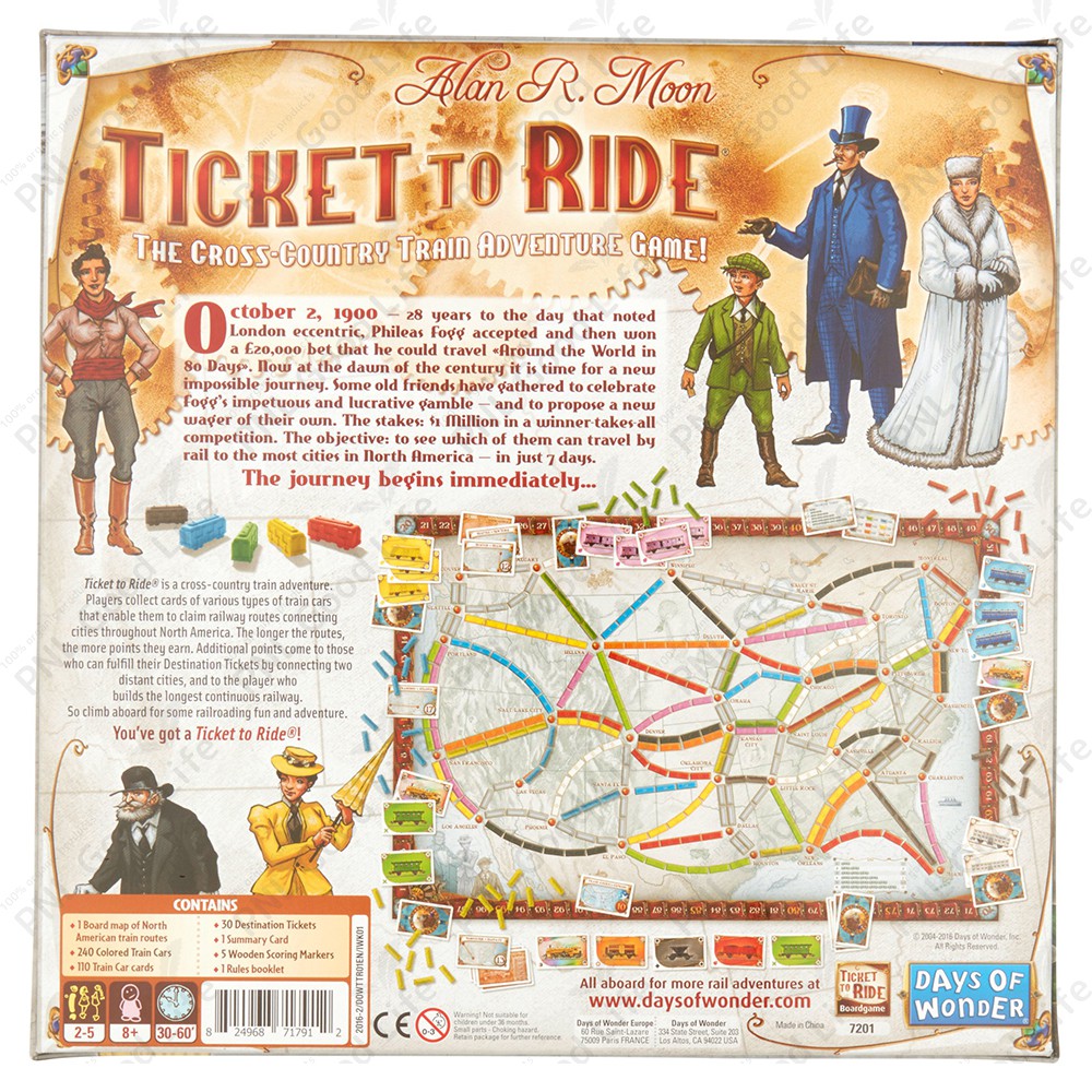 Ticket to Ride Board Game บอร์ดเกม เกมต่อรถไฟ (ภาษาอังกฤษ) - klinsc ...