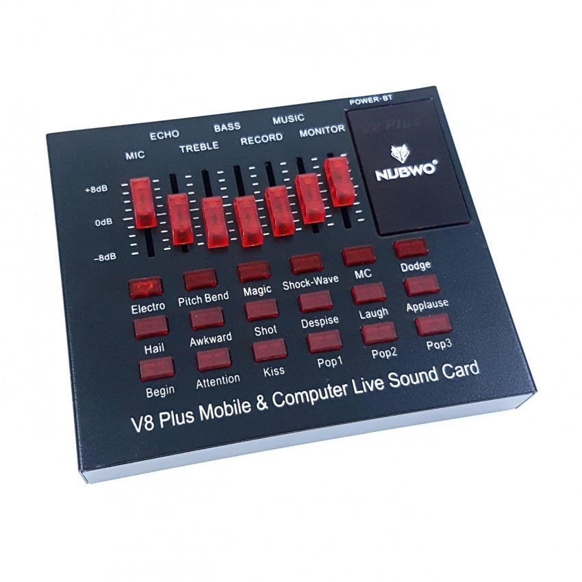 NUBWO V8 Plus Mobile & Computer Live Sound Card การ์ดเสียงสำหรับไลฟ์สด ...