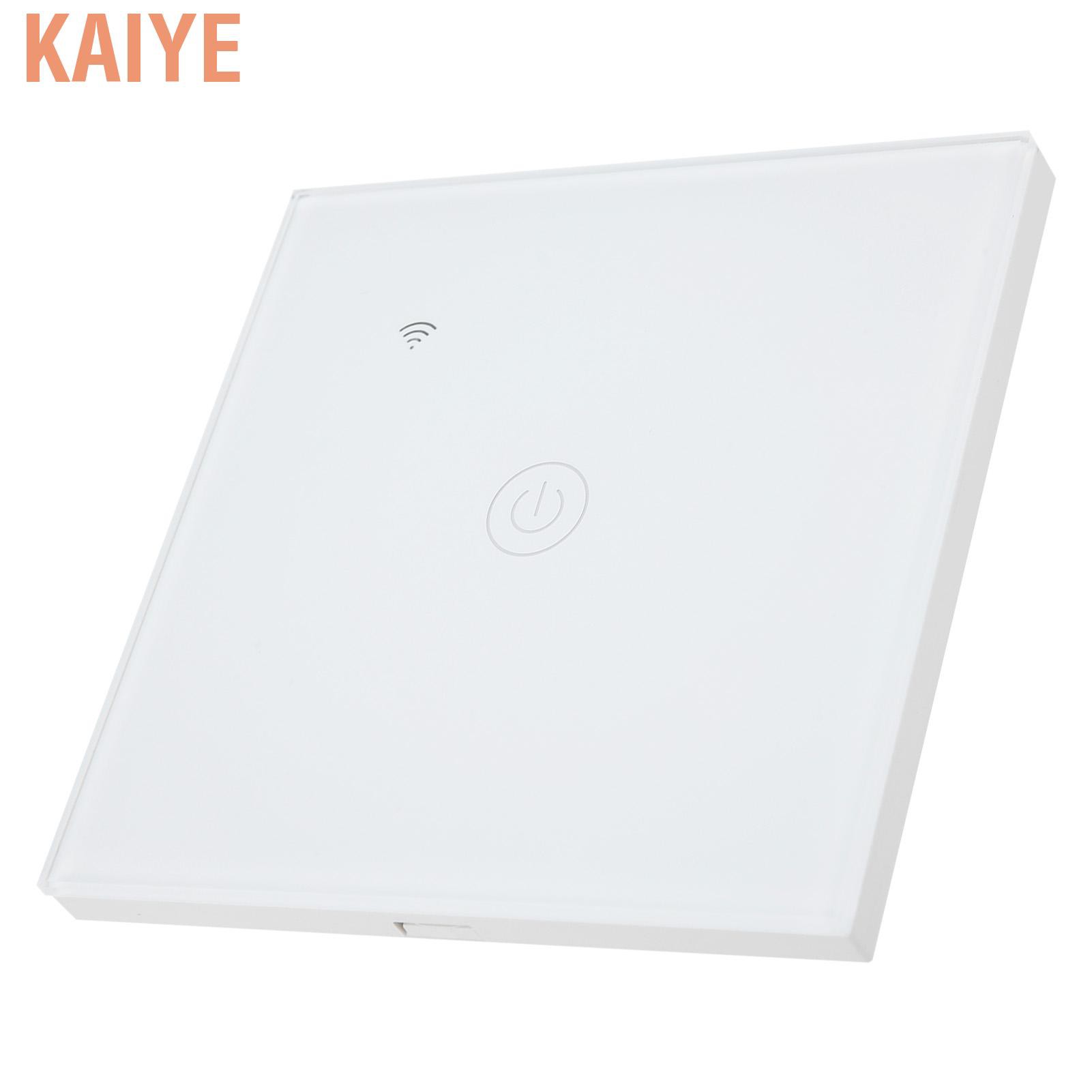 ♟ WIFI Touch Light Wall Switch Black Glass Panel Blue LED Smart Home ...