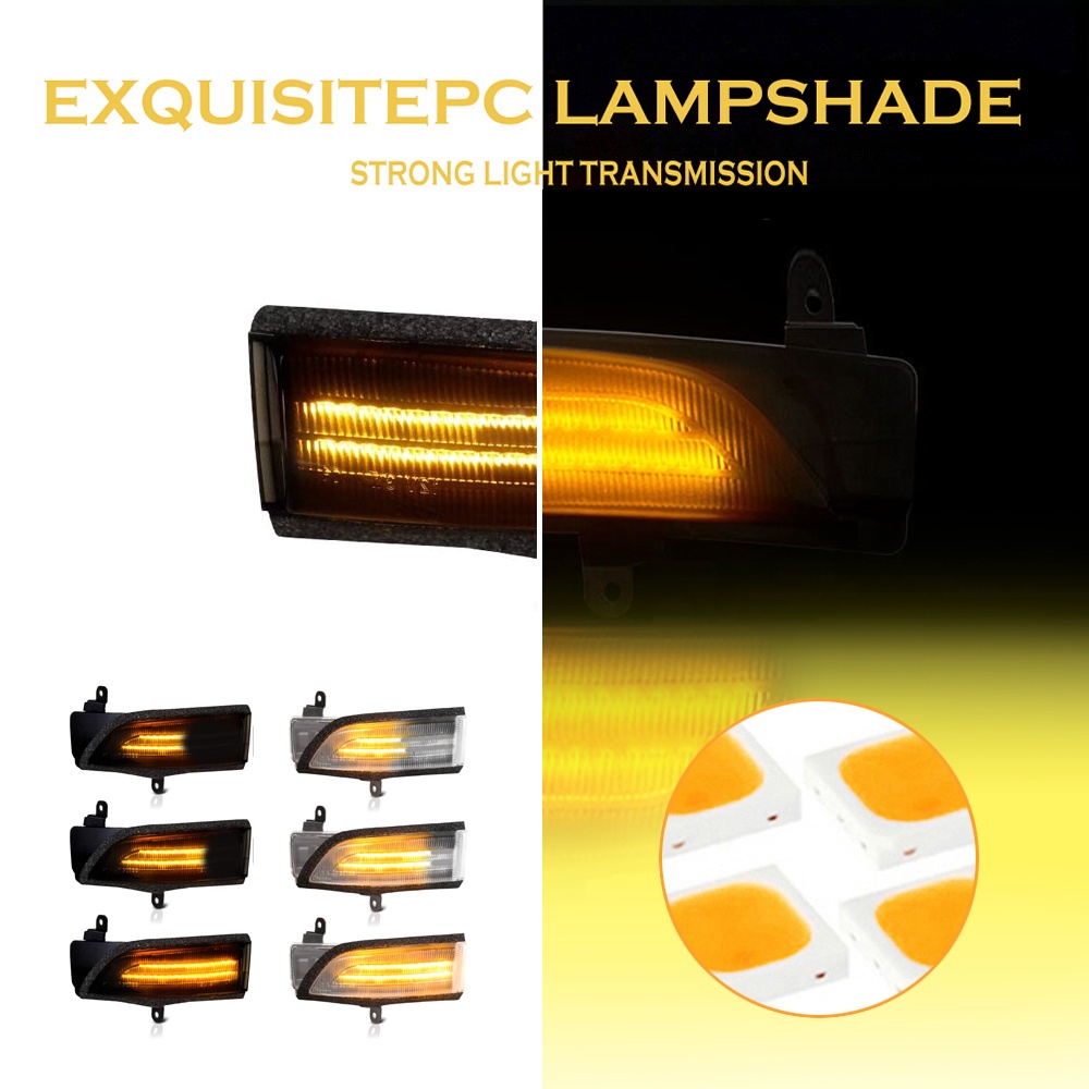 2Pc LED Dynamic Side Mirror Light Dynamic Turn Signal Position Lamp For ...