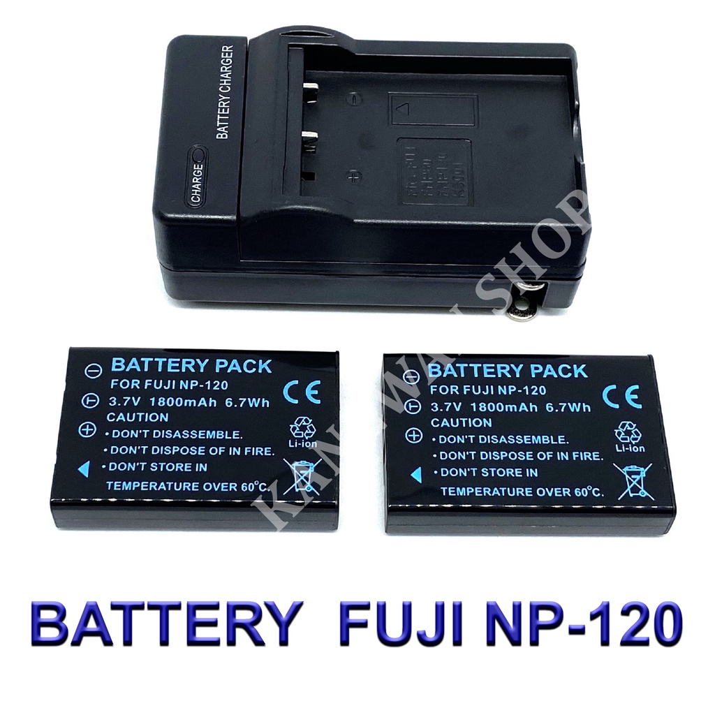 FNP120 NP120 FNP-120 NP-120 Battery and Charger For Fujifilm FinePix ...