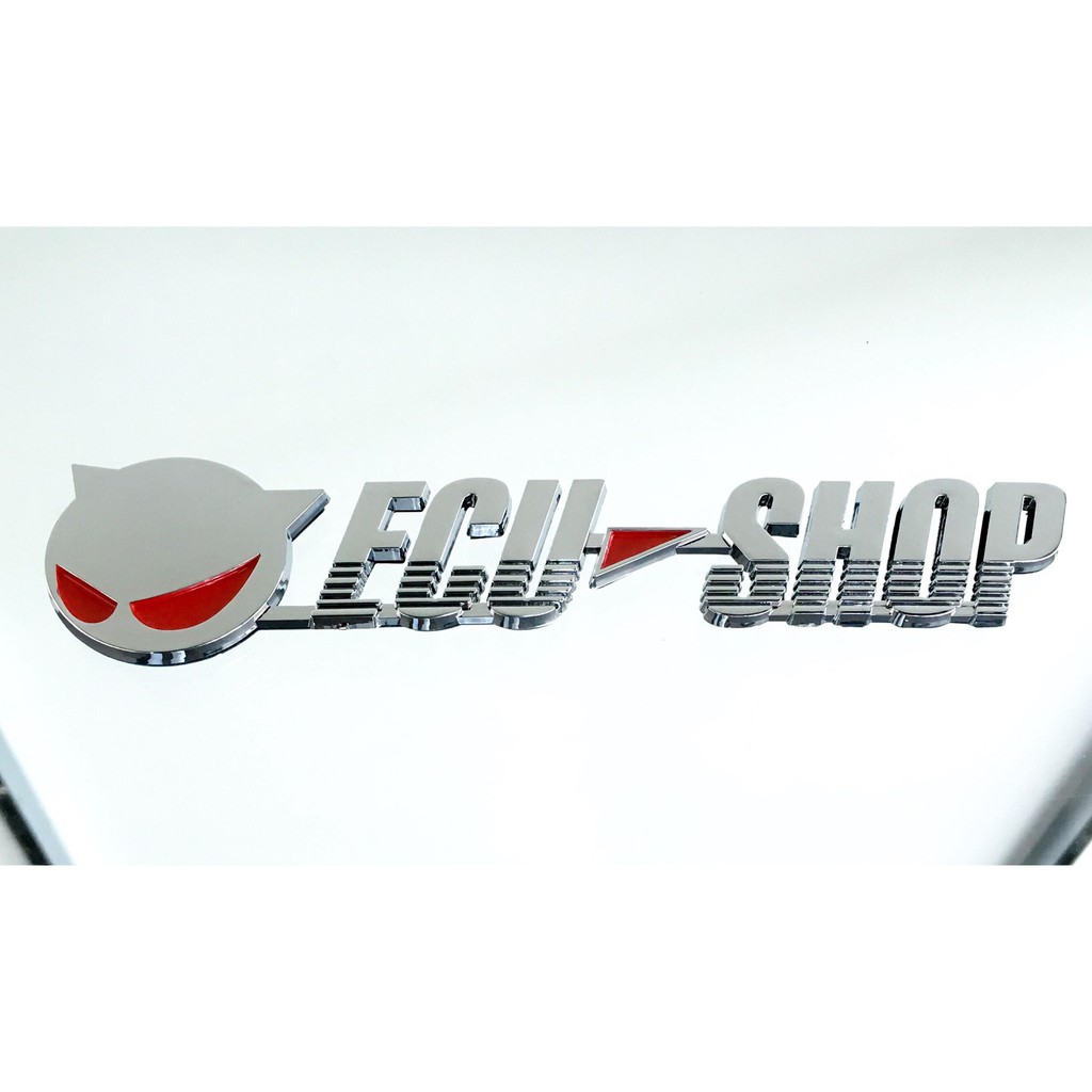LOGO ECU SHOP โครเมียม สำหรับติดรถยนต์ | Shopee Thailand
